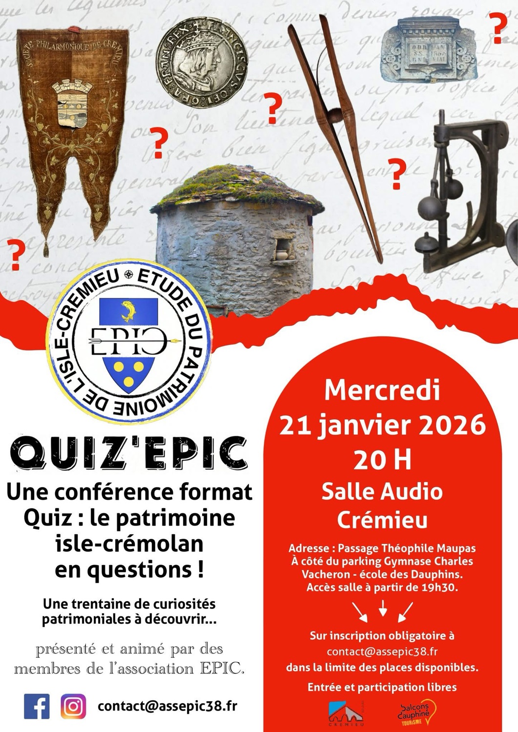 EVENEMENTS dans la région de Crémieu Conférence EPIC, Mars bleu, DERNIÈRE MINUTE – La Randonnée ...